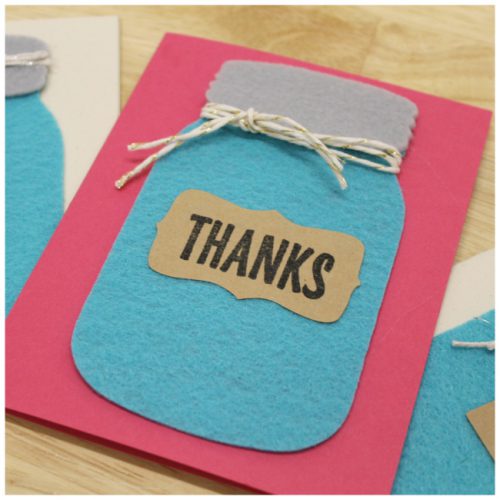 Felt Mason Jar Note Cards - Kunin Felt