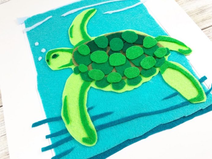 DIY Felt Sea Turtle Art Print - Kunin Felt