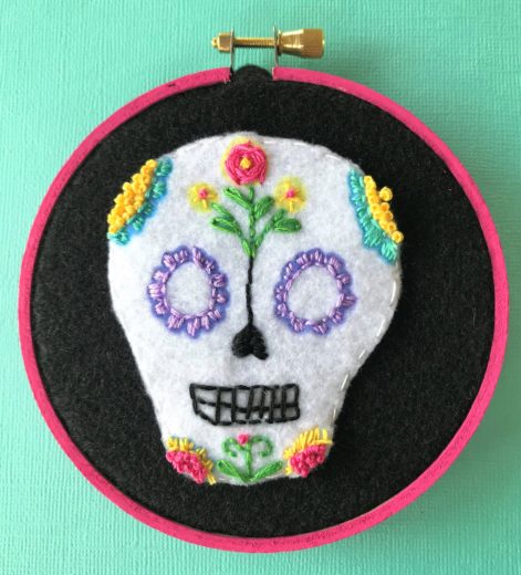 Felt Sugar Skull Hoop - Kunin Felt
