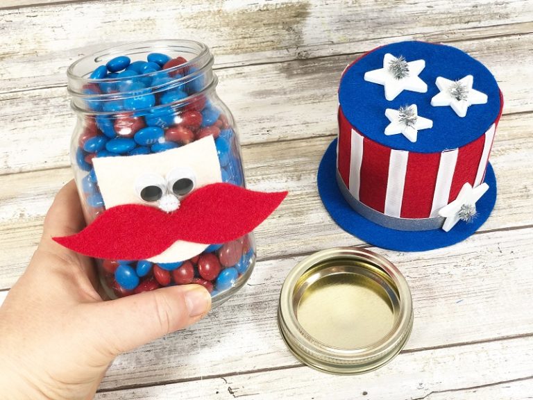 Mason Jar Uncle Sam Craft - Kunin Felt