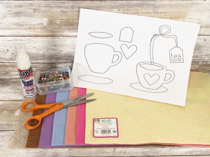 Cozy Teacup Felt Bookmark - Kunin Felt